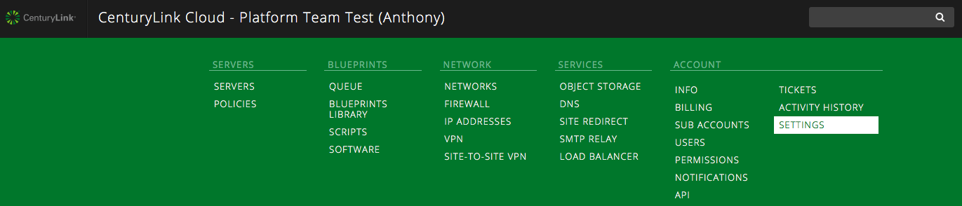 How To Change Support Levels - CenturyLink Cloud