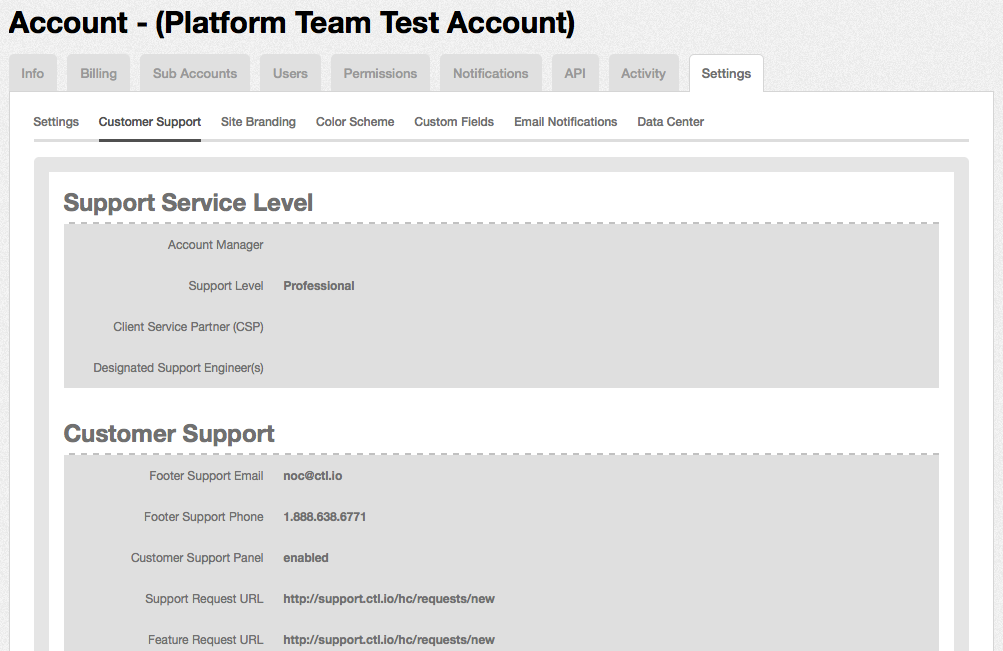 How To Change Support Levels - CenturyLink Cloud